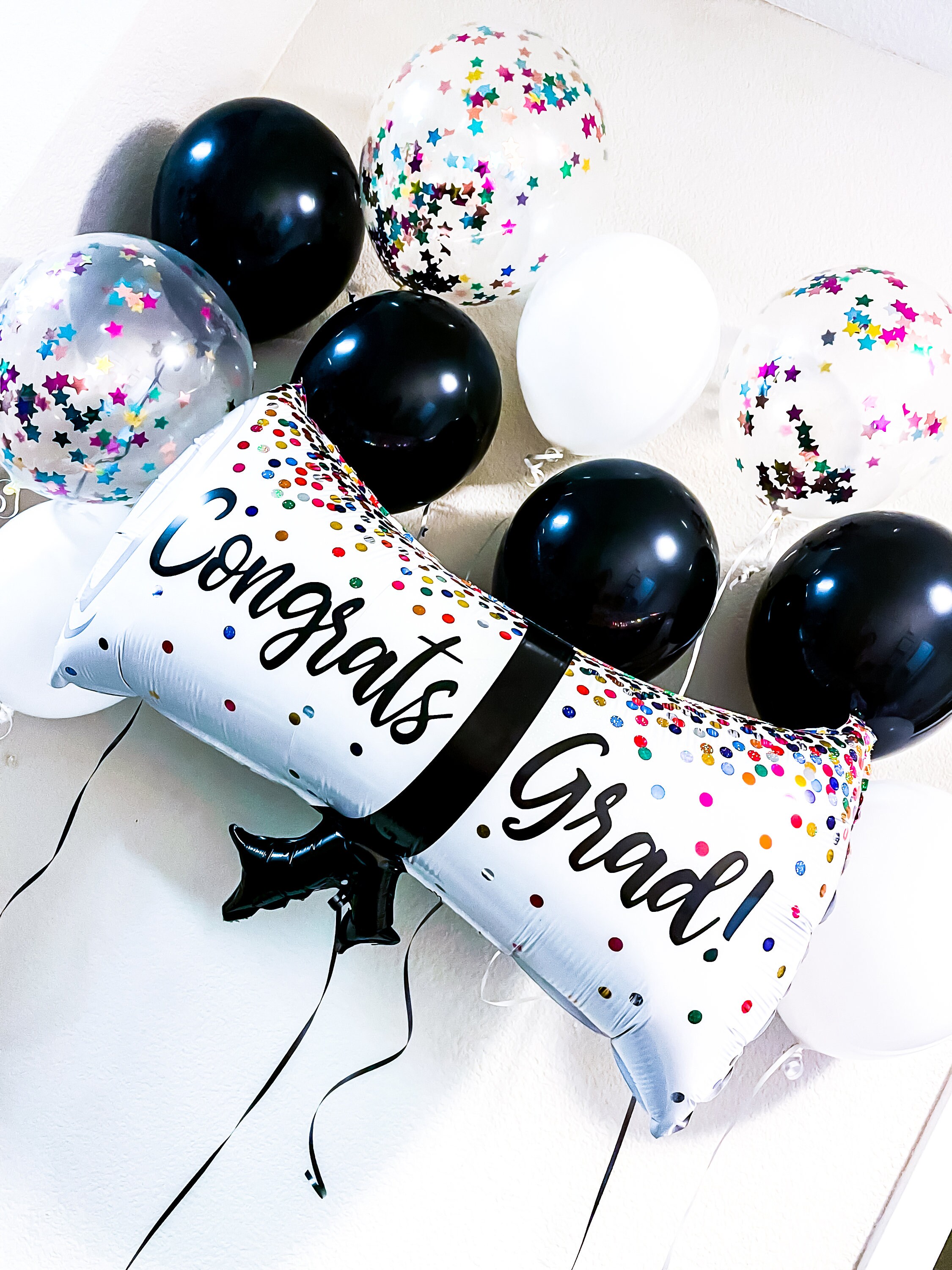 Colorful Star Shaped Confetti Filled Balloons Twinkle Etsy