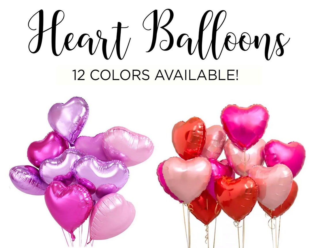 Foil Heart Balloon Shiny Metallic Finish All Occasion Party Supply ...