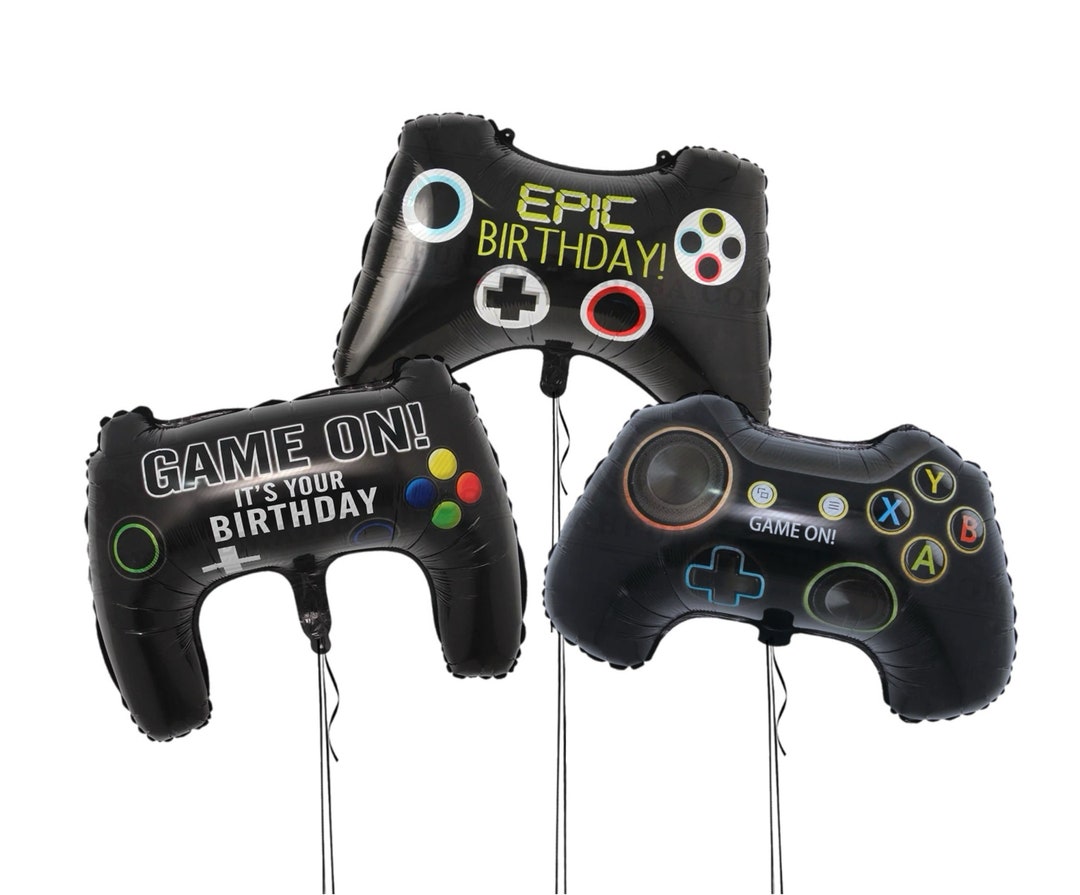 Video Game Controller FOIL BALLOON Game Night on Epic Level up Birthday ...