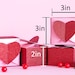 Heart Box for Valentine’s Day Packaging Glitter Red Pink Romantic Gift ...