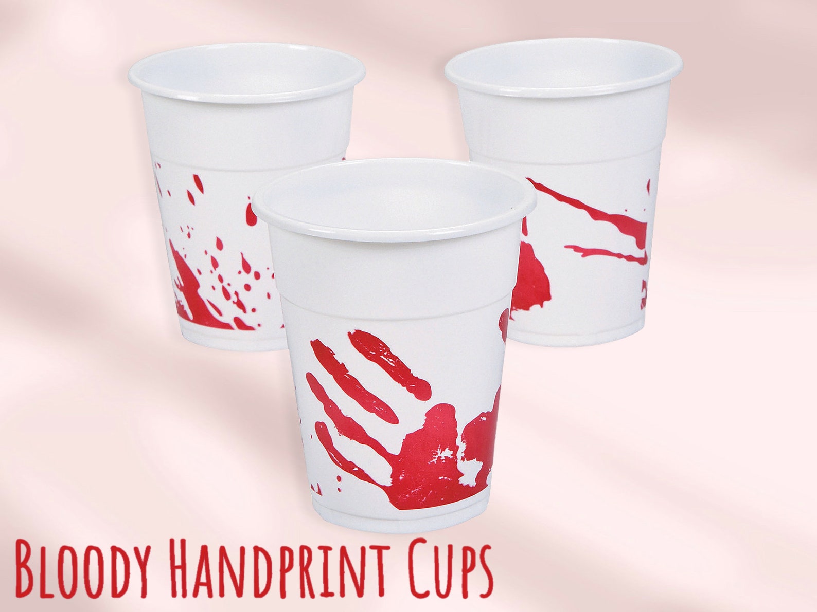 Halloween Plastic Cups With Blood Splatter Drip Design Walking Dead ...