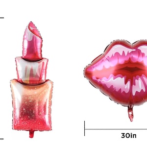 Red Lips Balloon 34" Lipstick Foil Balloon Fun Valentine’s Day ...