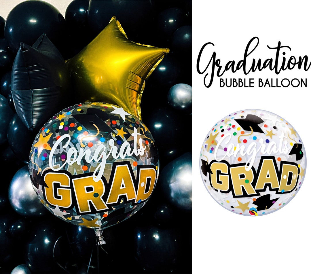 CONGRATS GRAD Clear Bauble Balloon Graduation Decoration Class 2026 ...
