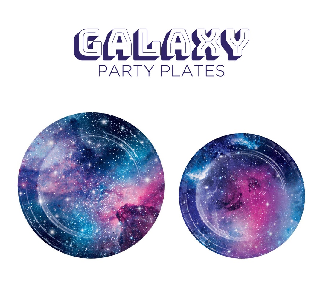 Galaxy Paper Plate Set Stars Planets Universe Outer Space - Etsy