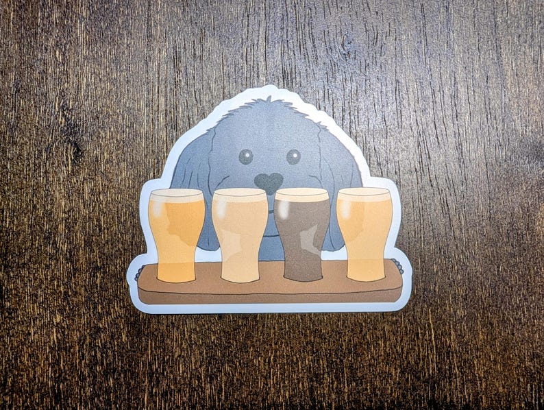 Bartender Dog Beer Flight Sticker, Shih Tzu Lover Gift - Etsy