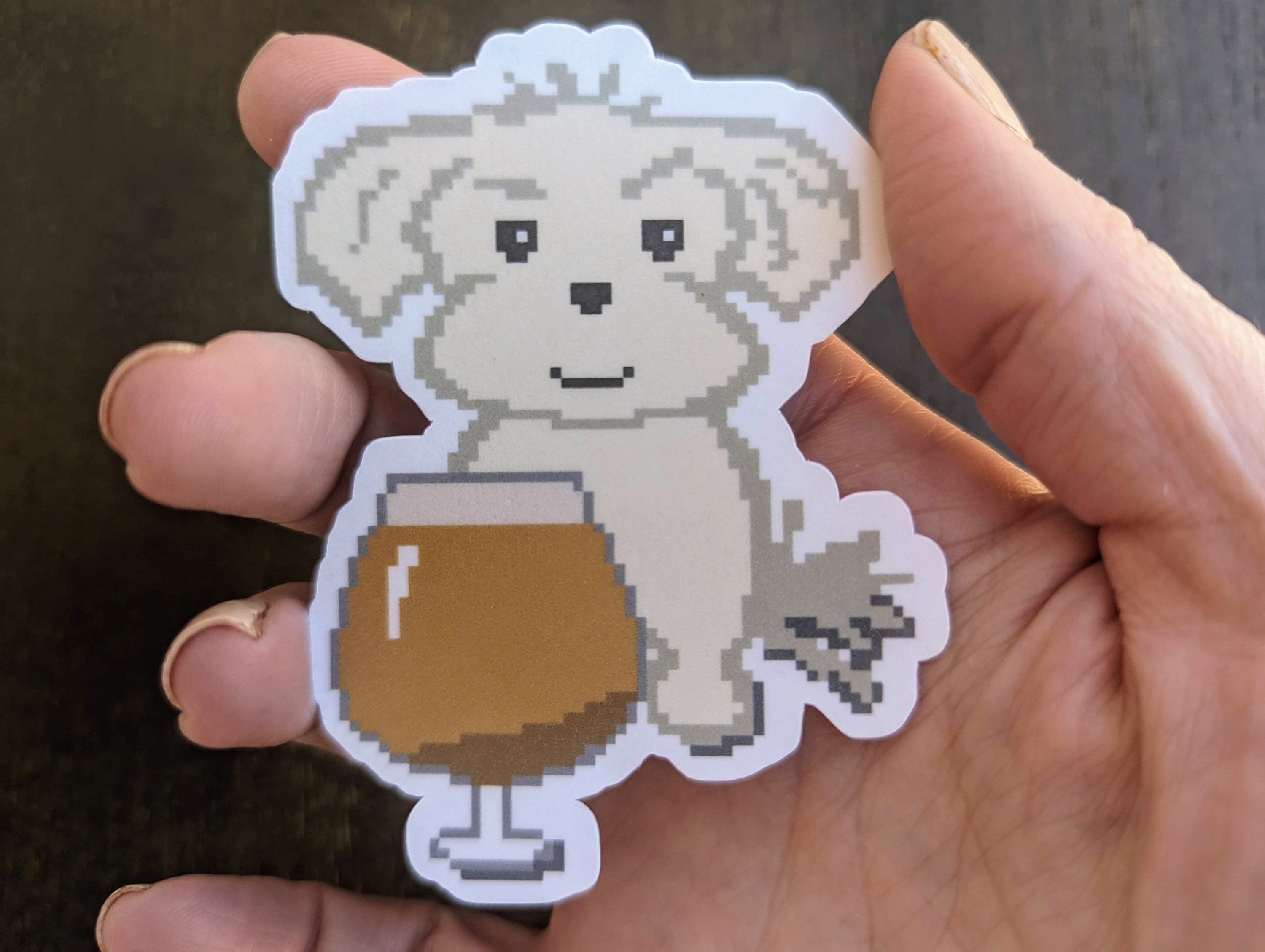 Pixel Pups and Pints, Shih Tzu Brothers and Beer Sticker - Etsy