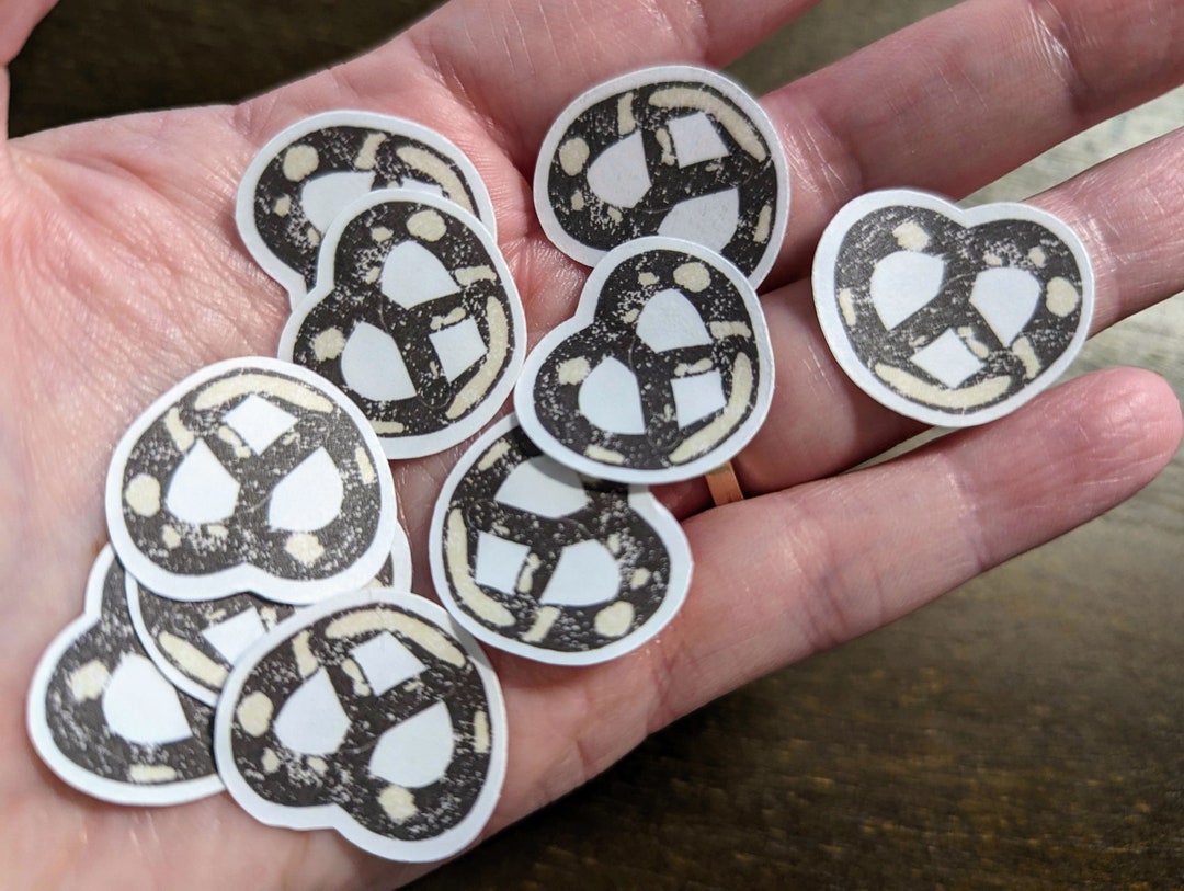 Pretzel Mini Stickers, Bundle of 10 - Etsy