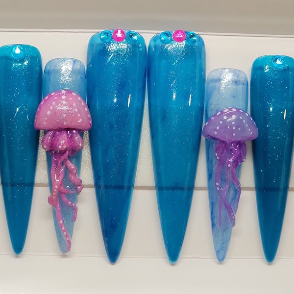 Octopus Nails - Etsy
