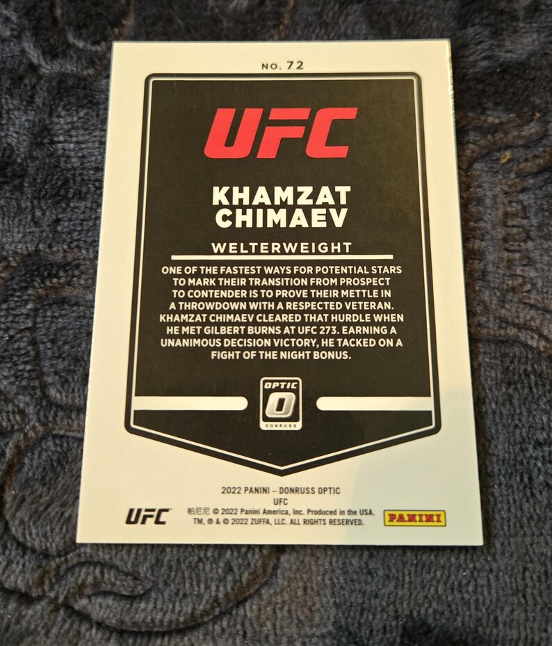 Khamzat Chimaev Optic Card - Etsy