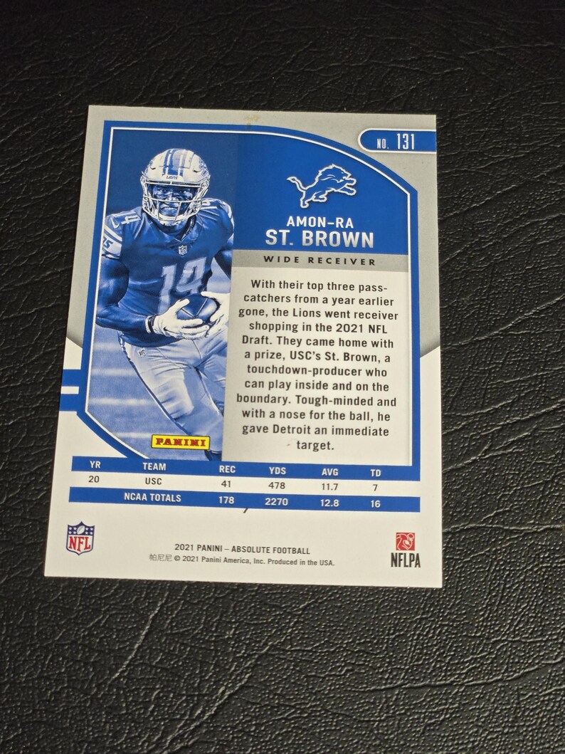 Amon-ra St Brown Rookie Card - Etsy