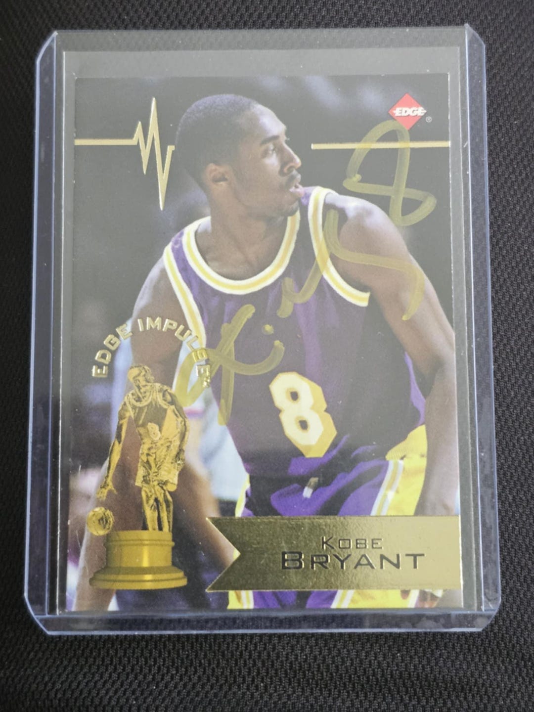 Super Rare Authentic Gold Kobe Bryant Autograph Card - Etsy