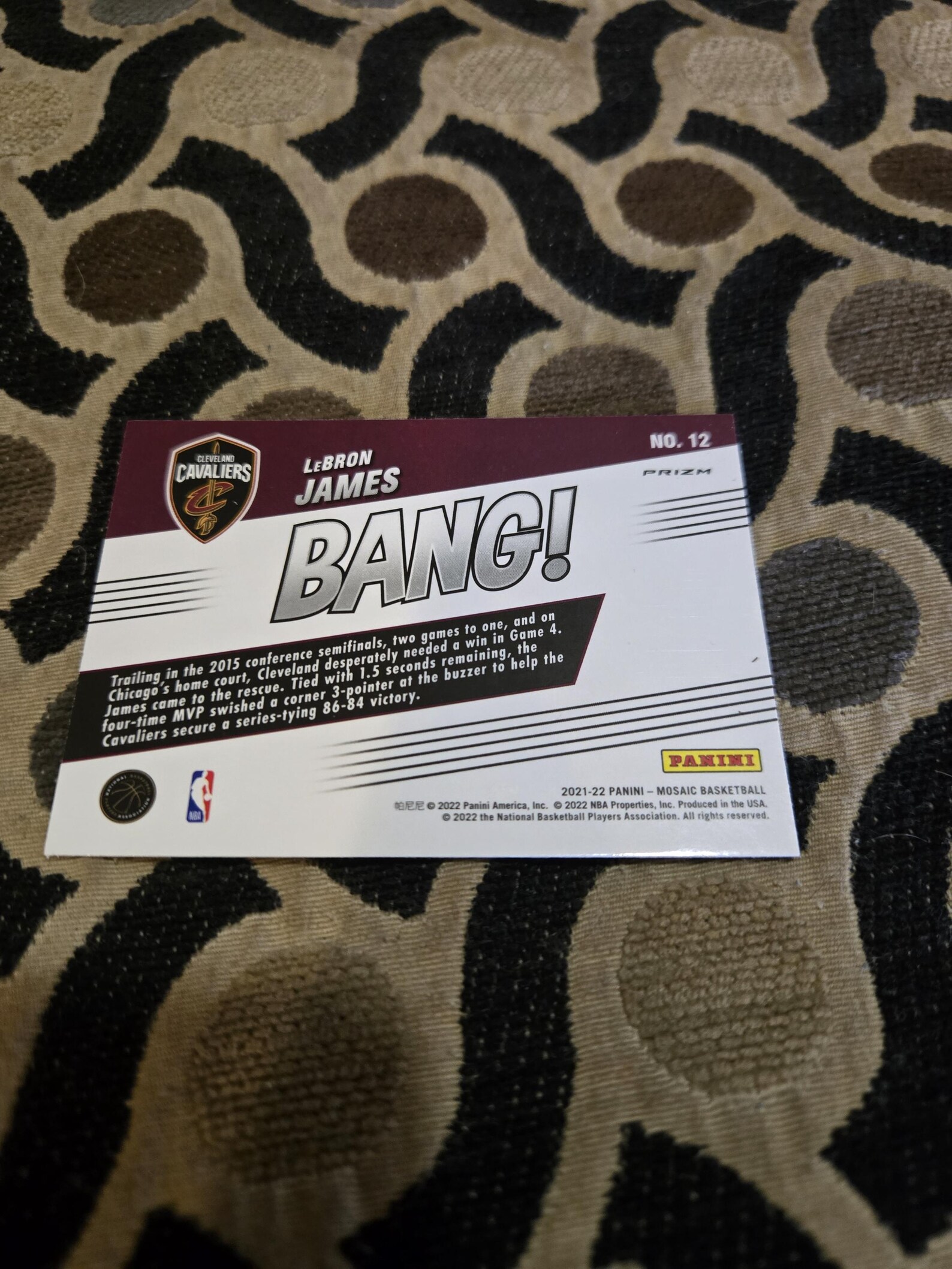 Labron James Mosaic Green Bang Card - Etsy