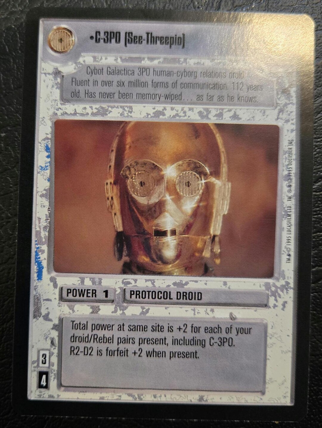 Starwars 1995 Lucas Films Card Rare Black Border Cp30 Card - Etsy