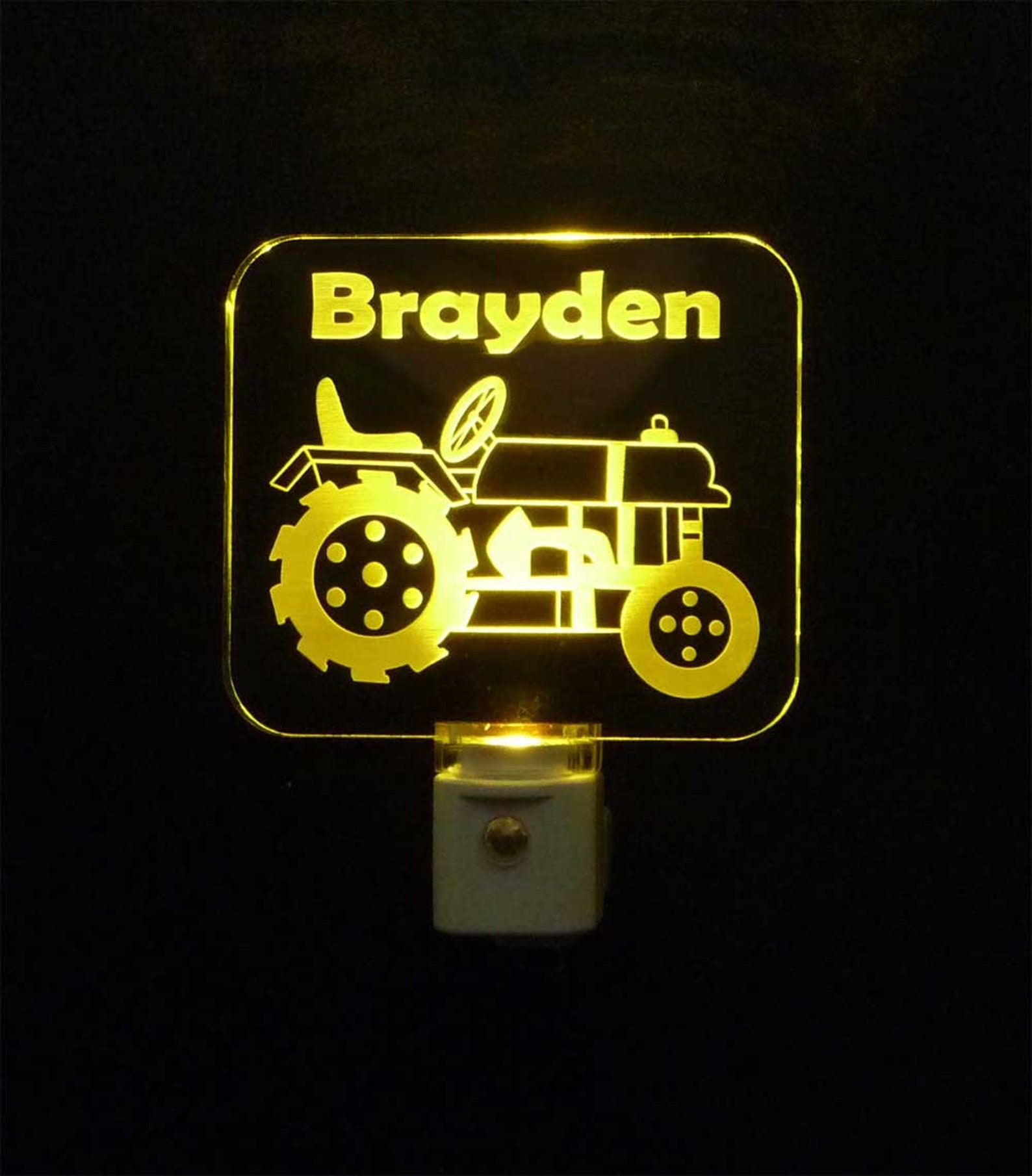 Kids Personalized Tractor LED Night Light Lamp Nursery | Etsy