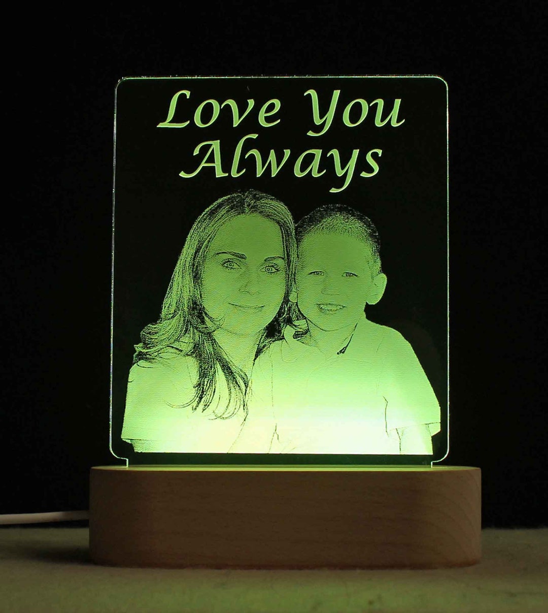 Photo Etched Custom Sign - Personalized Multi Color Light- Remembrance ...