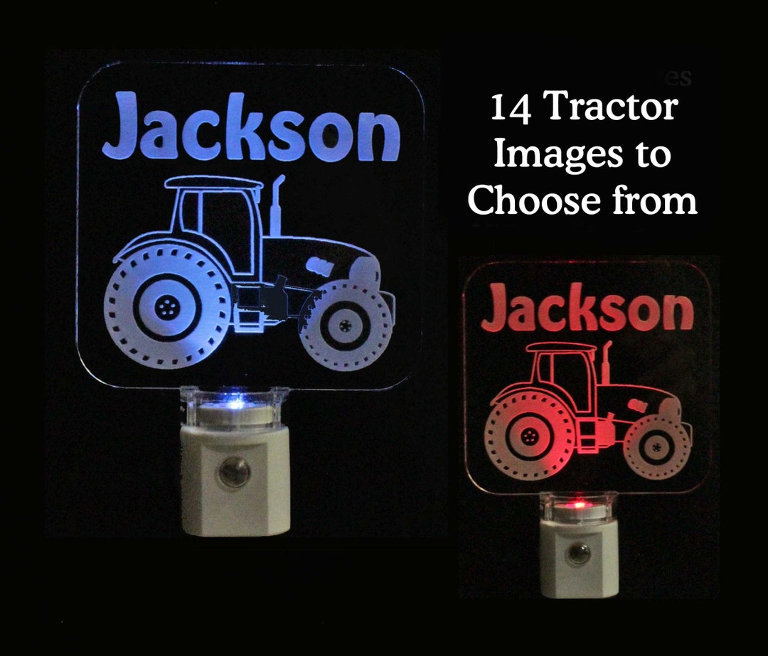 Personalized Tractor Night Light - Kids Lamp - Nursery - Baby Gift ...