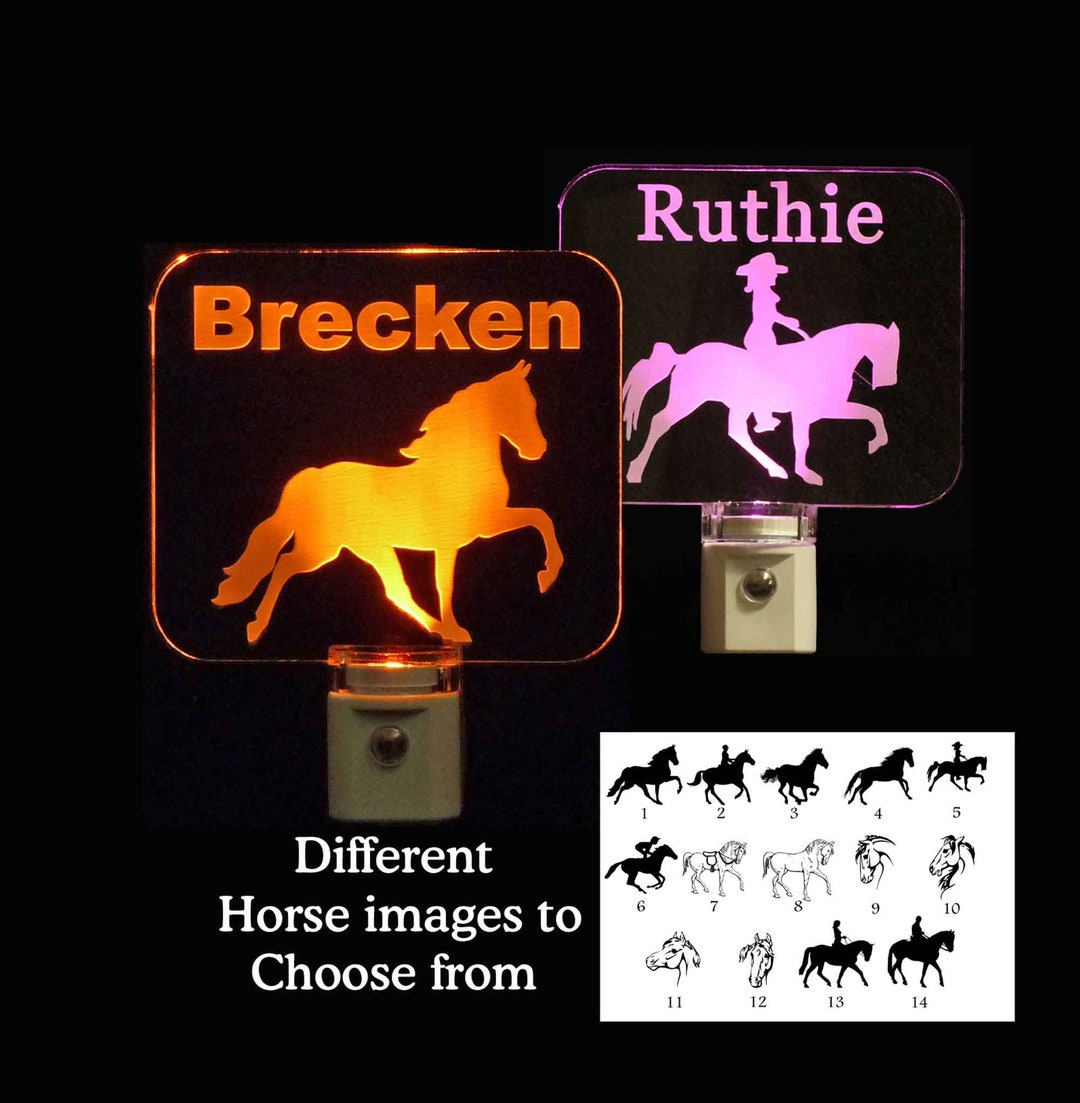 Personalized Horse LED Night Light: Handmade Kids Lamp - Etsy