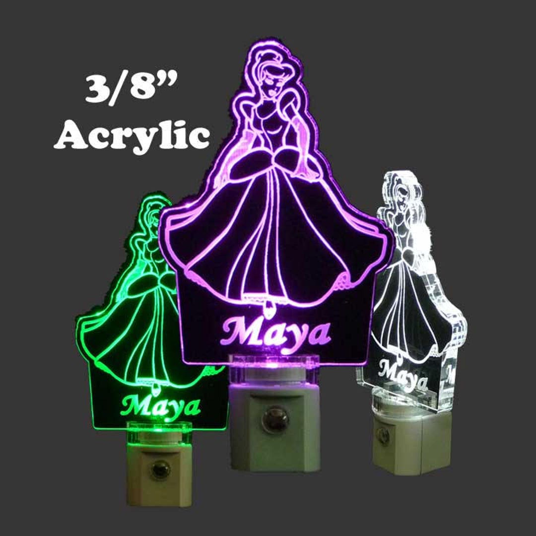 Personalized Girls Princess Night Light LED, Baby Gift - Etsy
