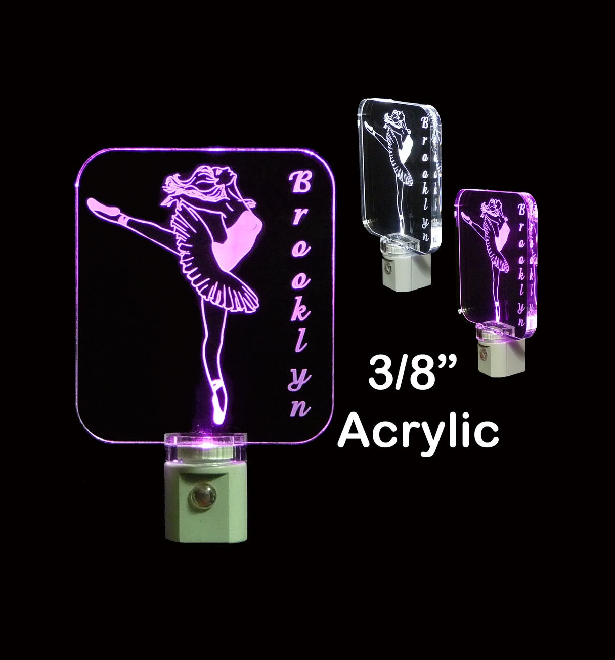Personalized Girls Ballerina LED Night Light - Lamp - Etsy