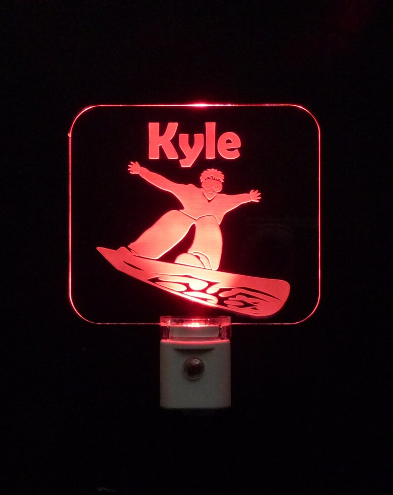 Personalized Snowboarder Night Light, LED Lamp - Etsy