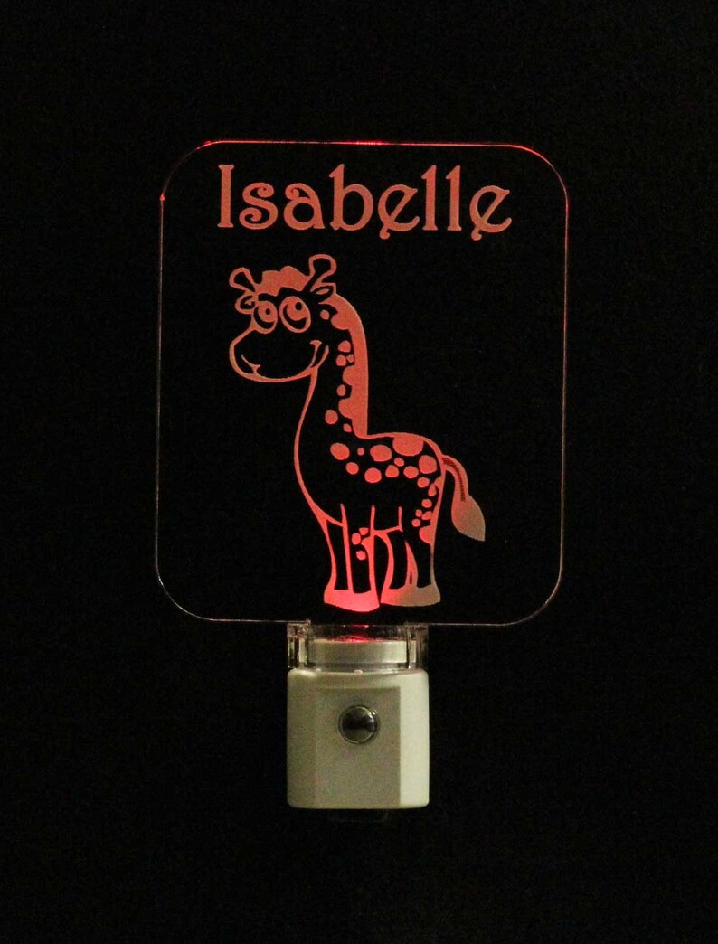 Personalized Kids Giraffe Night Light Kids LED Lamp - Etsy