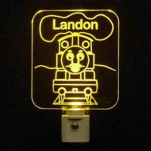 Train Personalized Night Light, Kids Lamp, Handmade LED Lite With Light ...