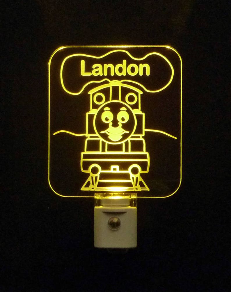 Train Personalized Night Light Kids Lamp Handmade LED Lite | Etsy