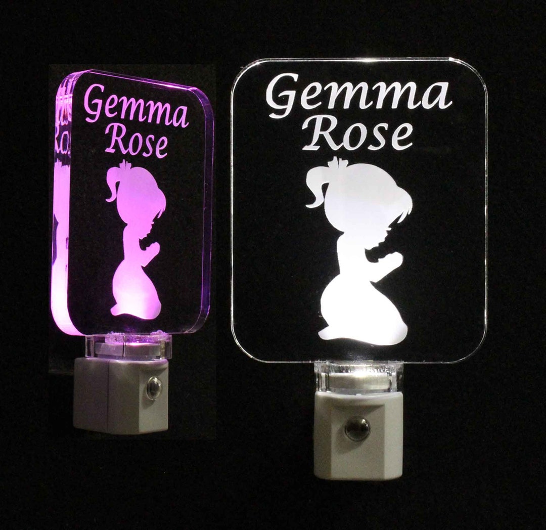 Customized Praying Girl Night Light - Christian Baby Gift for Girls ...