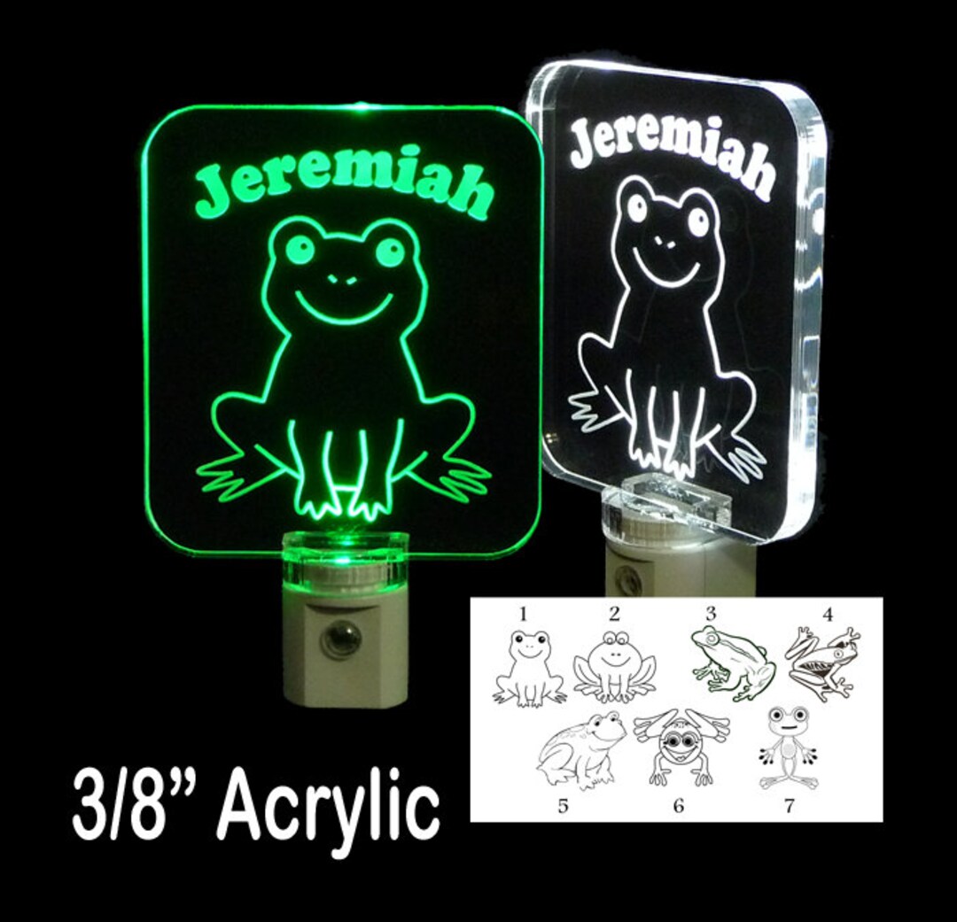 Frog LED Personalized Night Light, Unique Light, Animal, Lamp - Etsy