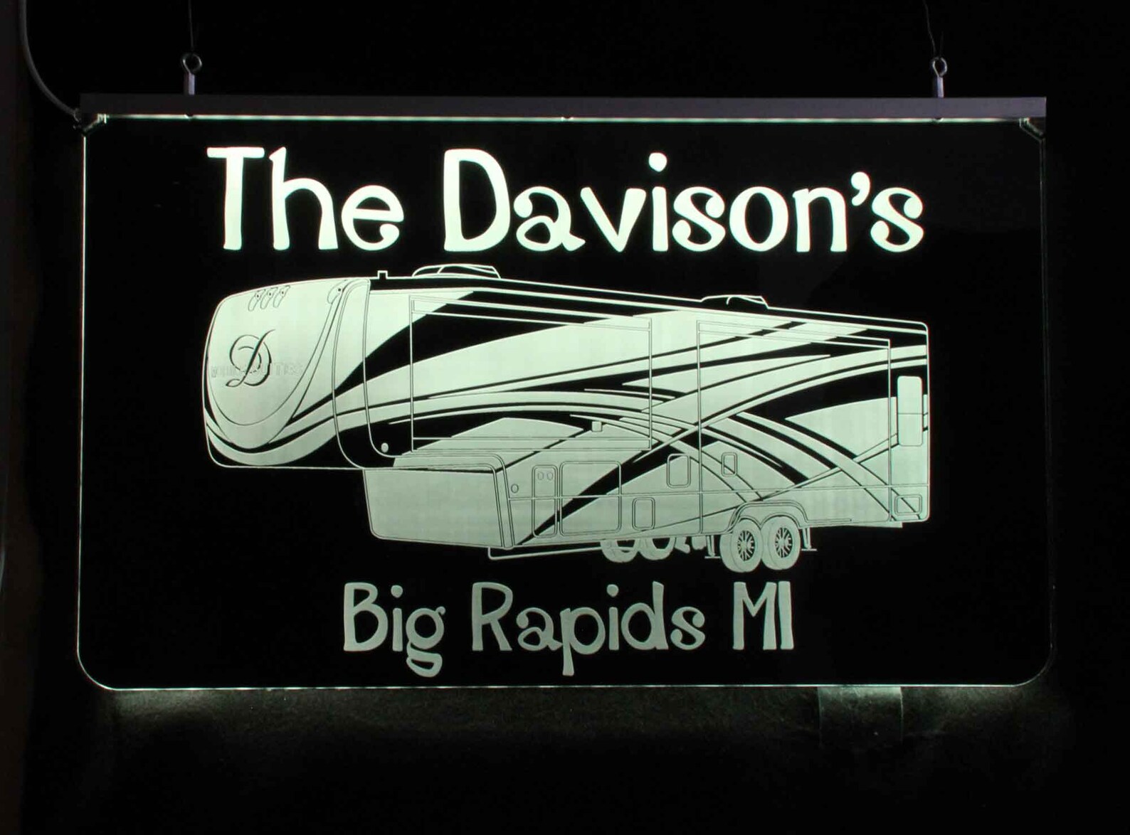Personalized RV Sign 5th Wheel Rv Sign Custom Edge Lit Sign | Etsy