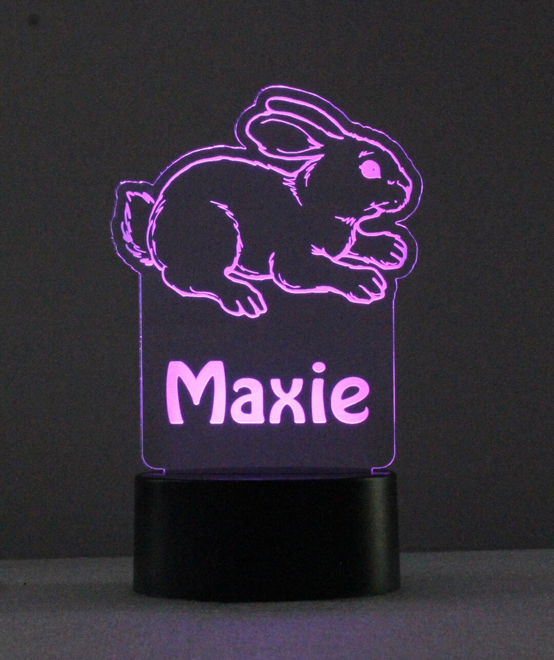 Personalized Kids Bunny Rabbit LED Night Light - Custom LED Sign ...