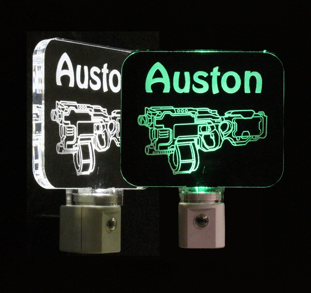 Nerf Gun Personalized Night Light, LED, Kids Lamp - Etsy
