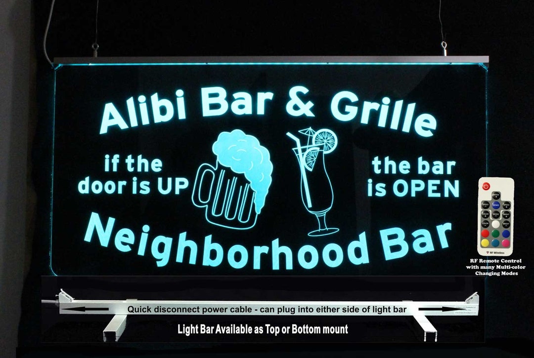 Personalized Lighted Bar Sign: Custom Man Cave Decor - Etsy