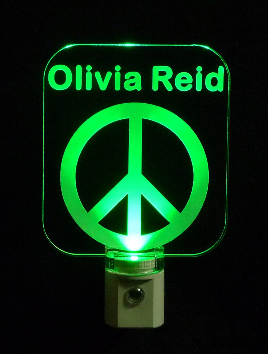 Peace Sign Gifts LED Night Light Lamp Handmade Unique Gift | Etsy