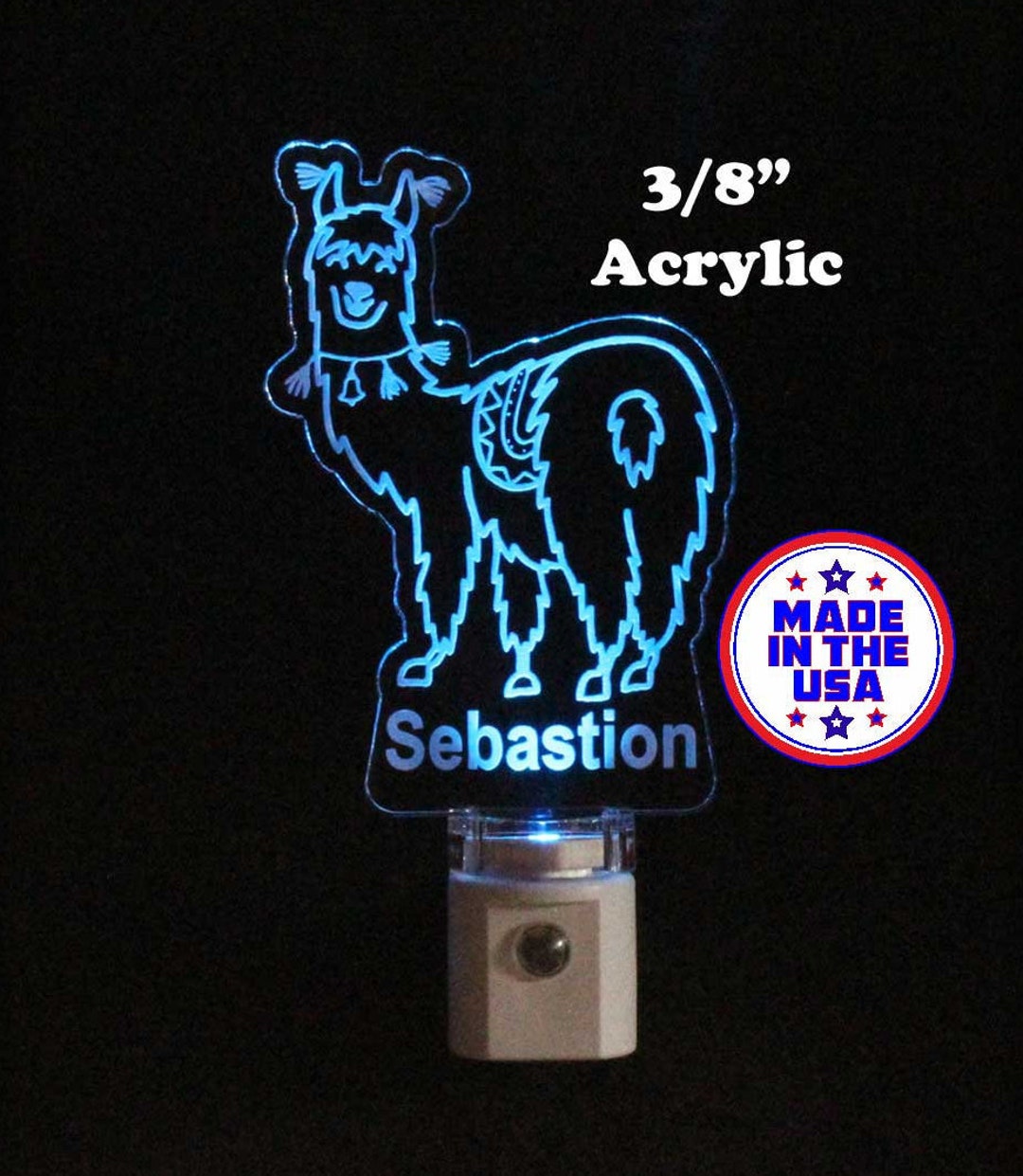 Personalized Llama LED Night Light, Kids Lamp, Handmade, Animals - Etsy