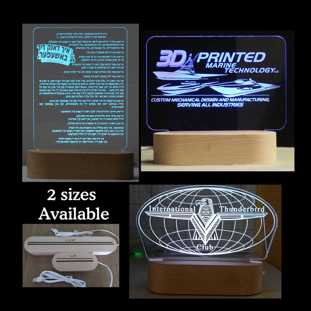Custom Business Sign Night Light – Personalized LED Desk Decor (usb ...
