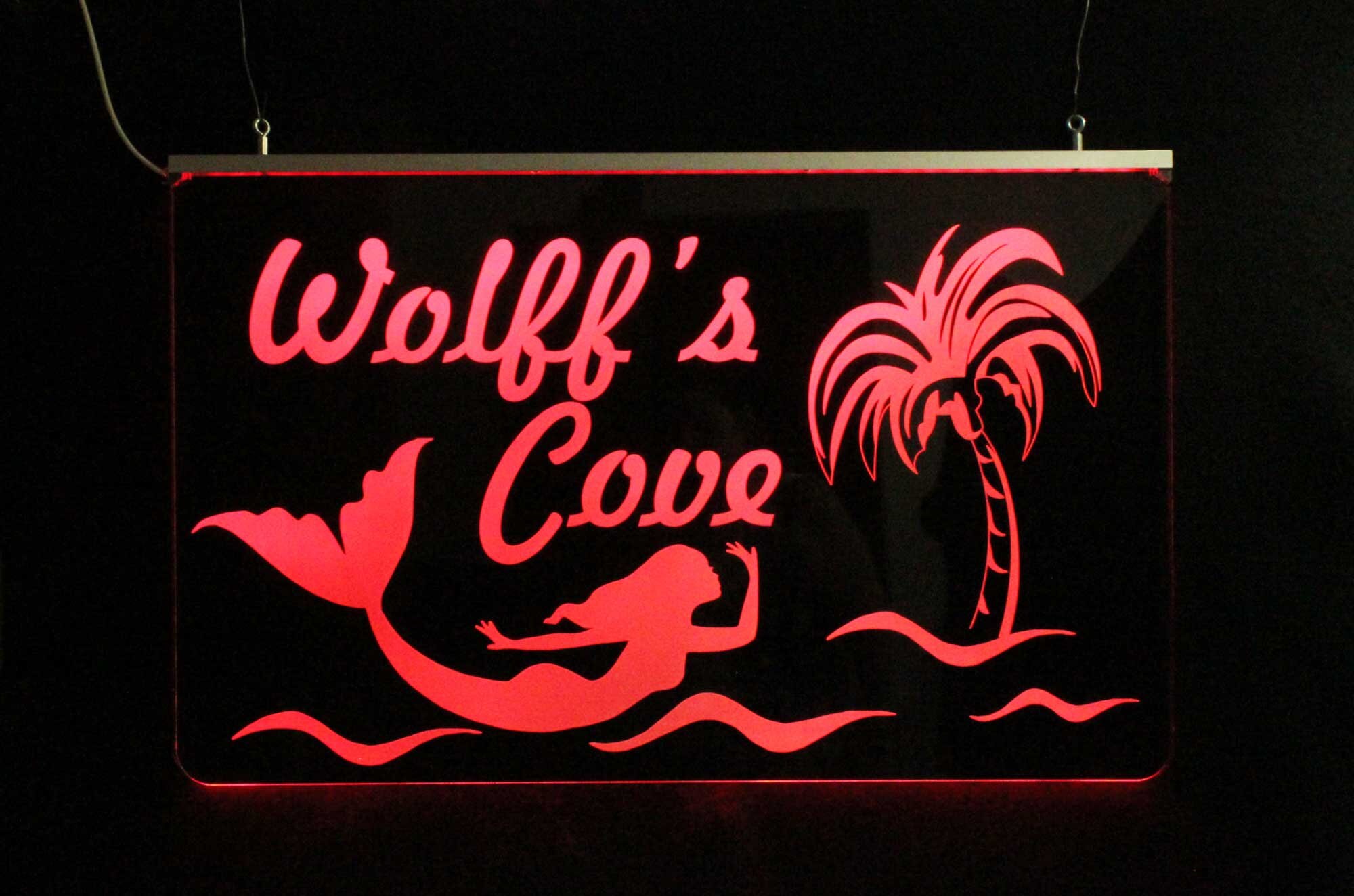 Mermaid Personalized LED Sign Man Cave Sign Bar Sign Patio | Etsy