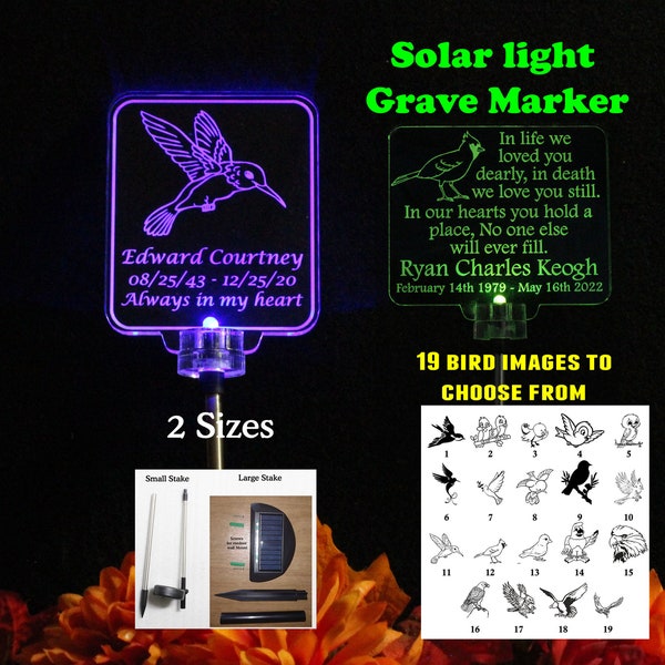 Bird Solar Light - Etsy