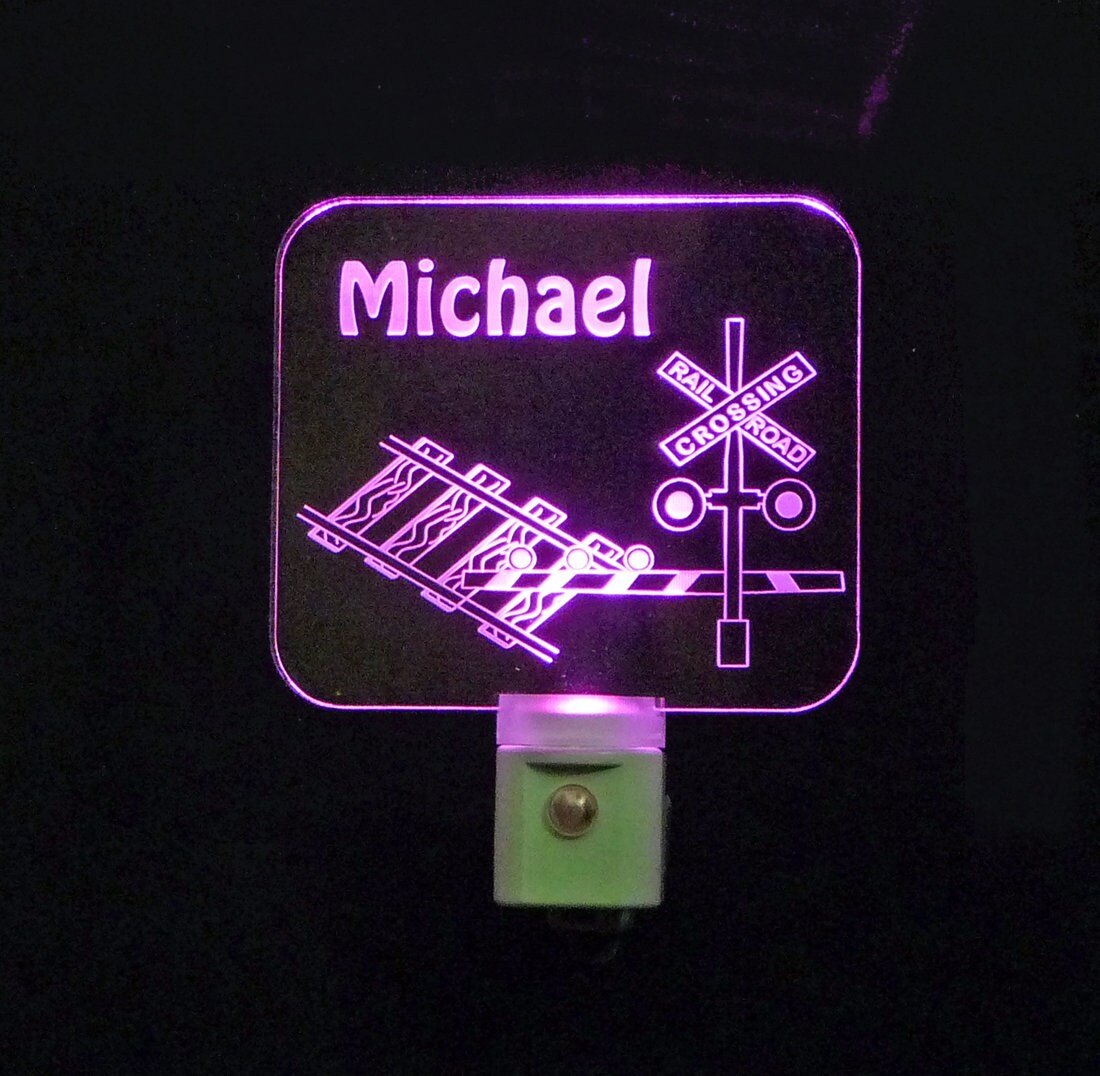 Railroad Crossing Personalized Night Light, Kids Lamp - Etsy