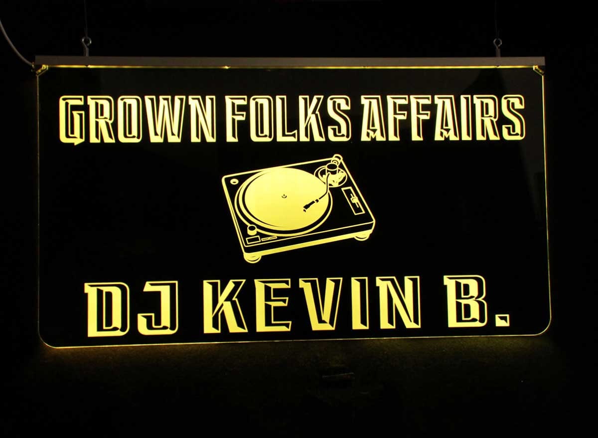 Personalized LED DJ Sign Design Your Own Lighted Sign Man | Etsy