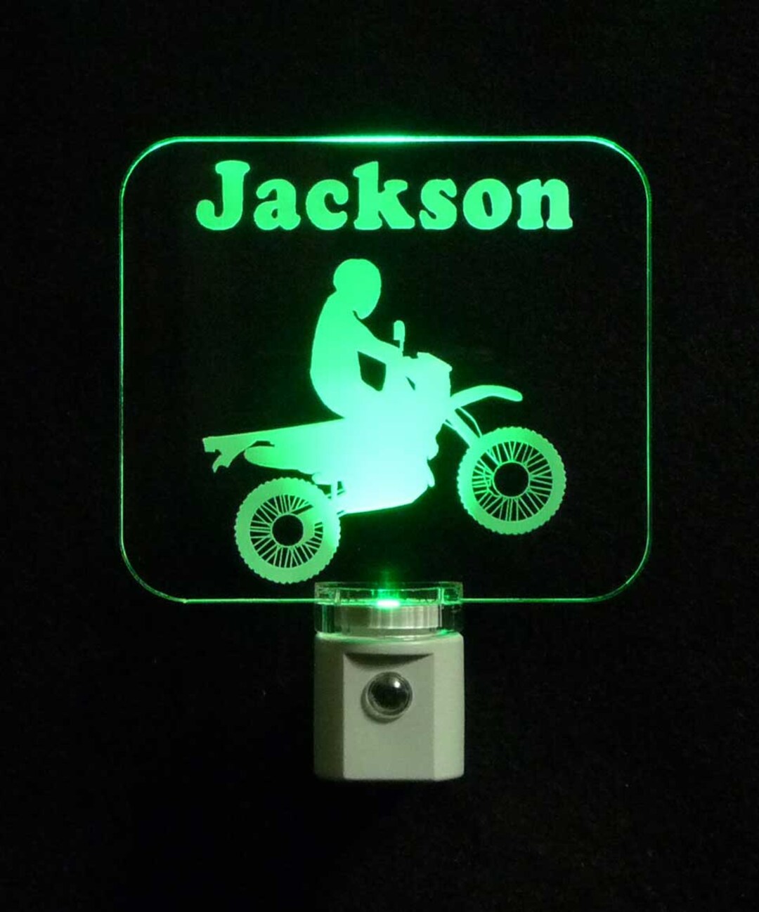 Motorcycle Night Light Personalized 3/8" Laser Engraved Acrylic, Dirt ...