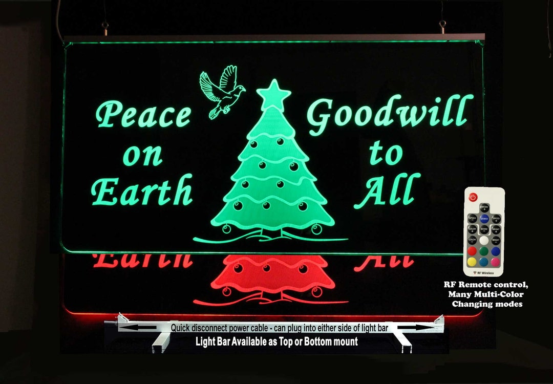 Personalized Christmas Tree LED Sign - Custom Holiday Decor - Etsy