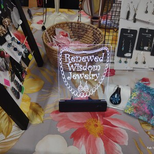 Custom Laser Engraved Business Sign - Rechargeable Battery Powered ...