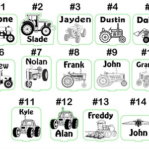 Kids Personalized Tractor LED Night Light - Lamp - Nursery - Gift for ...