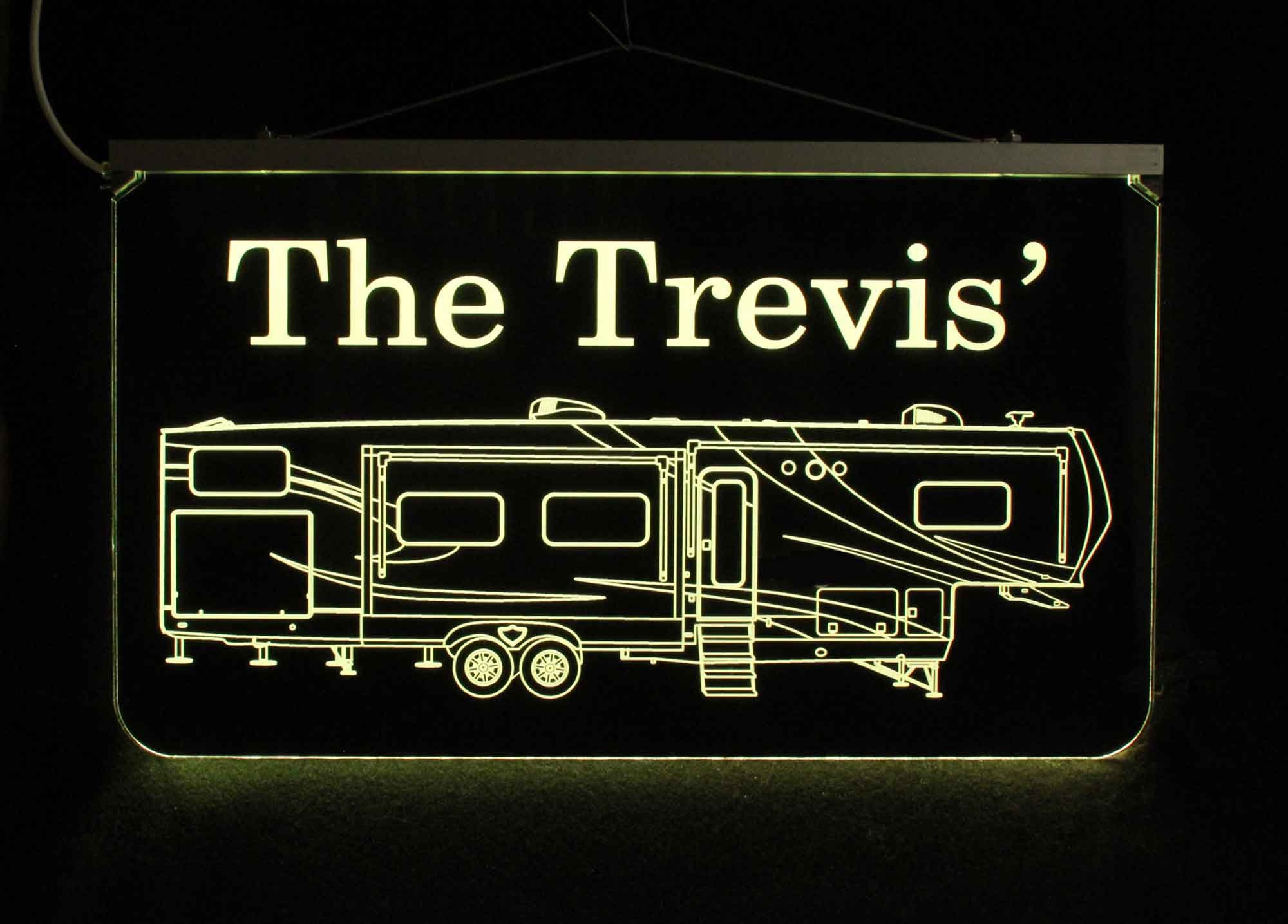 Custom RV Sign 5th Wheel Rv Sign Custom Edge Lit Sign - Etsy UK