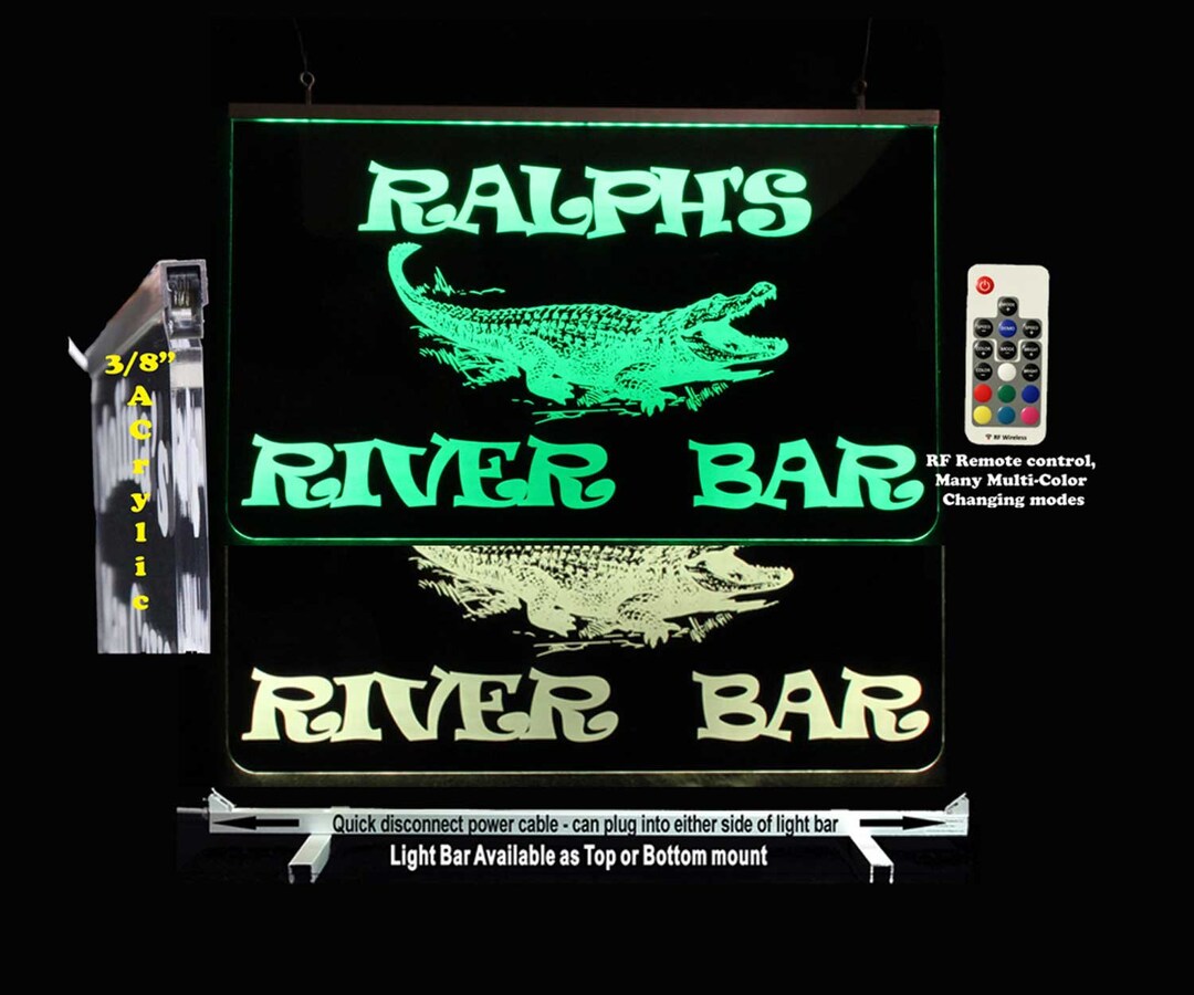 Custom LED Neon Alligator Sign: Personalized Bar, Garage, Man Cave - Etsy