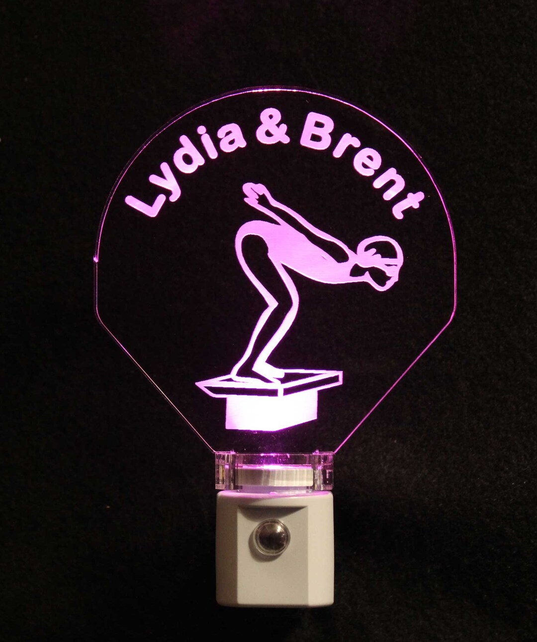 Personalized Night Light, Swimmer LED Kids LED Lamp, Personalized Gift ...