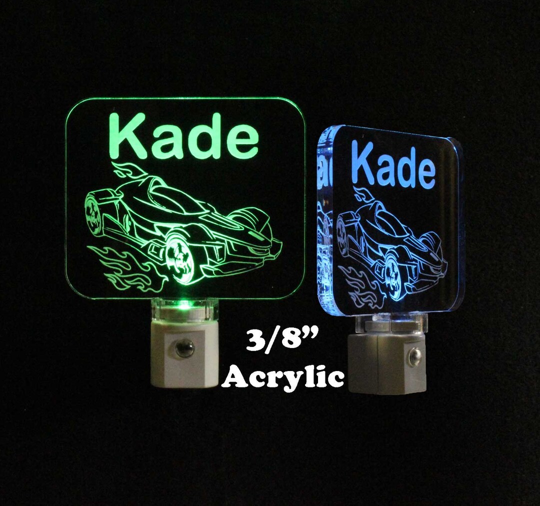 Kids Personalized Race Car Night Light Unique Gift 7 Car - Etsy