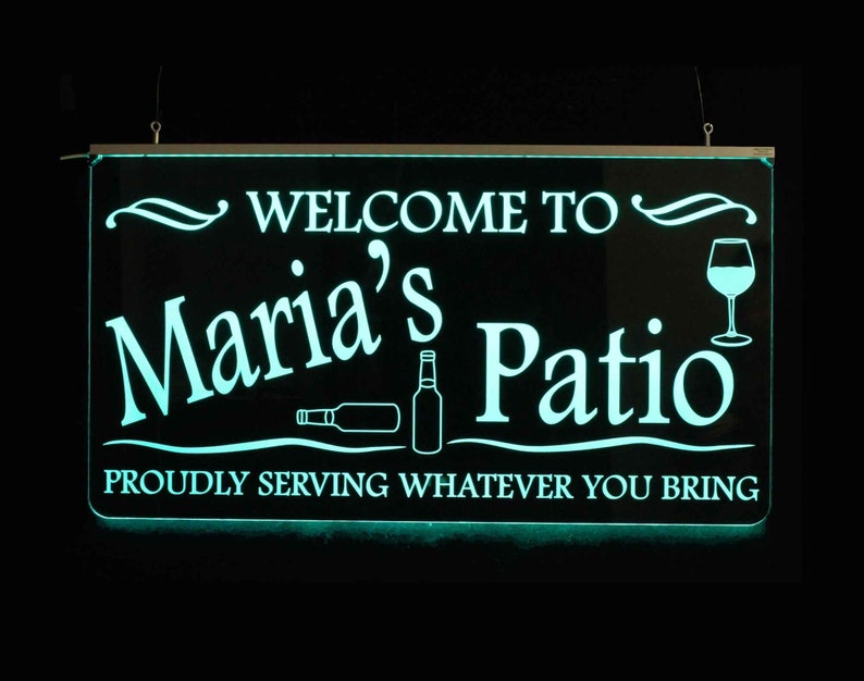 Personalized Lighted Bar Sign Patio Sign Man Cave LED Sign - Etsy