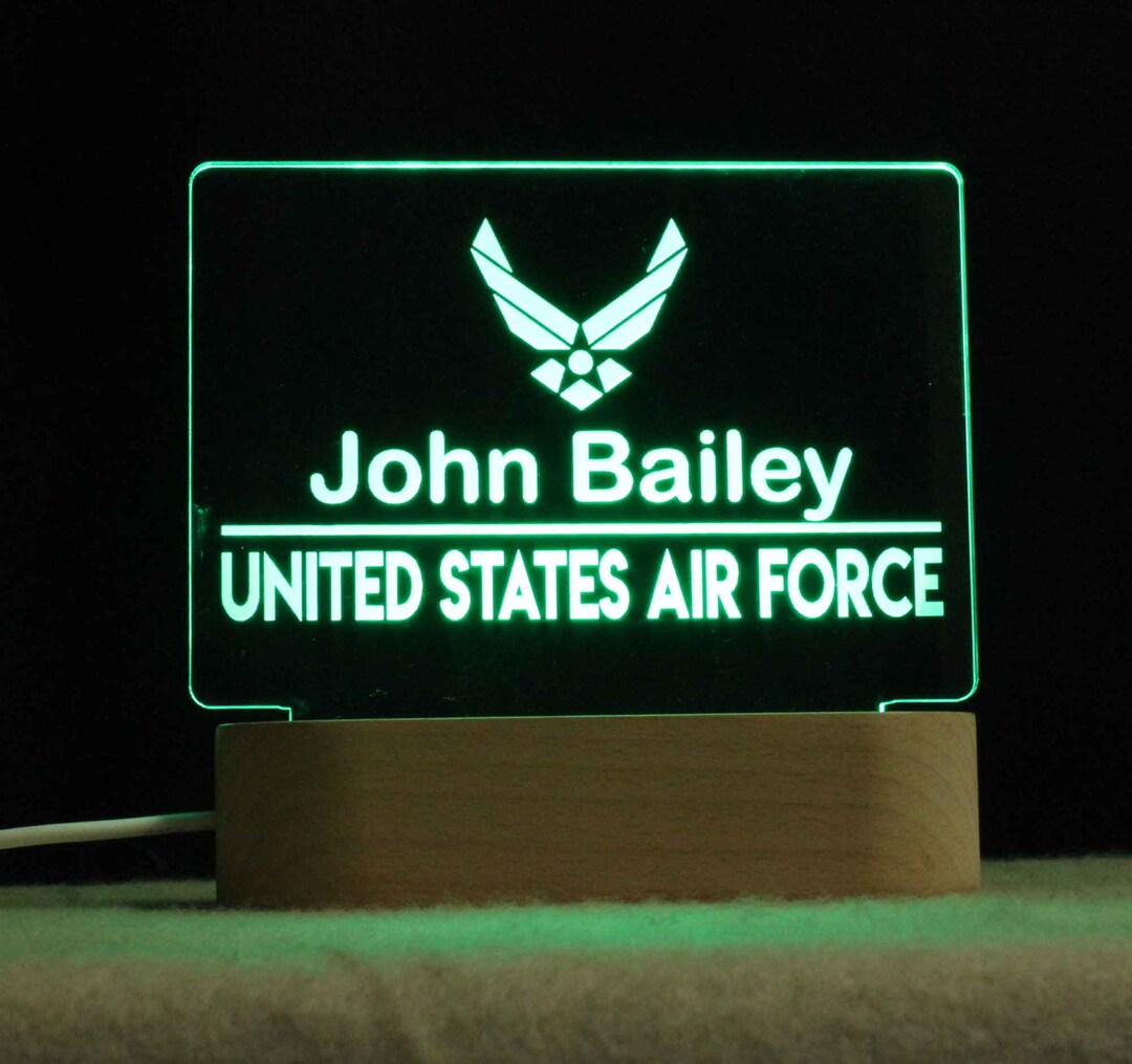 Multicolor Tabletop Night Light With Custom Business Sign Usb/110v ...